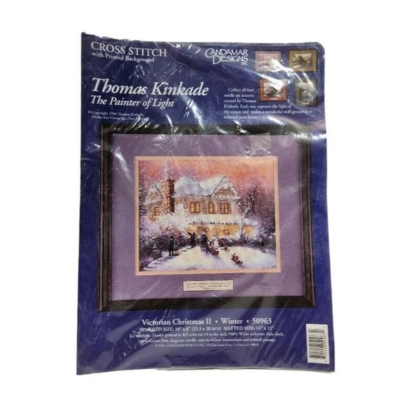 Candamar Designs | Art | Thomas Kinkade Victorian Christmas Ii Cross ...